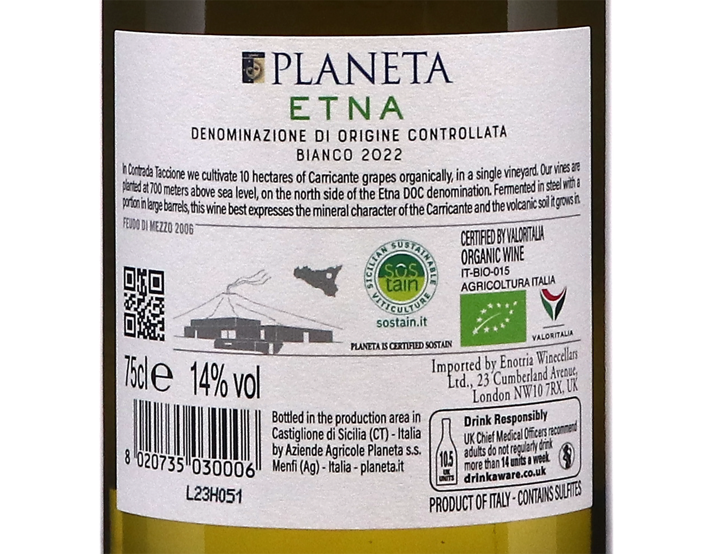 Etna Bianco, Planeta 2022