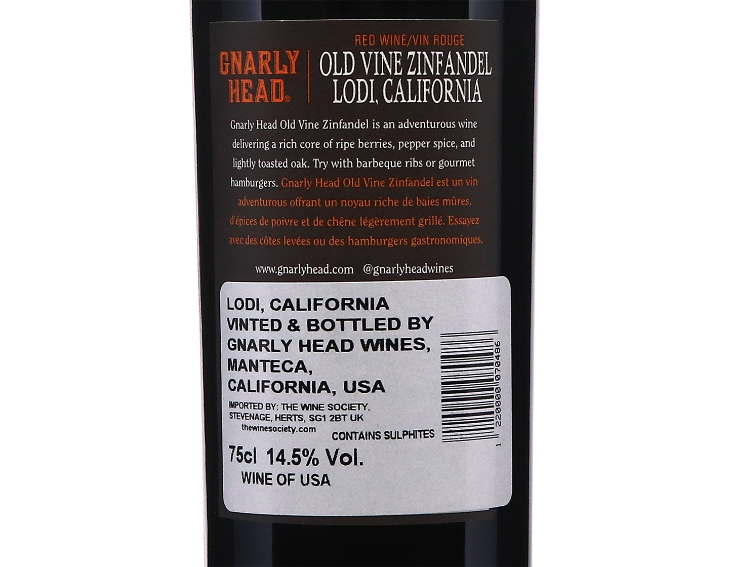 Gnarly Head Lodi Old Vine Zinfandel 2021