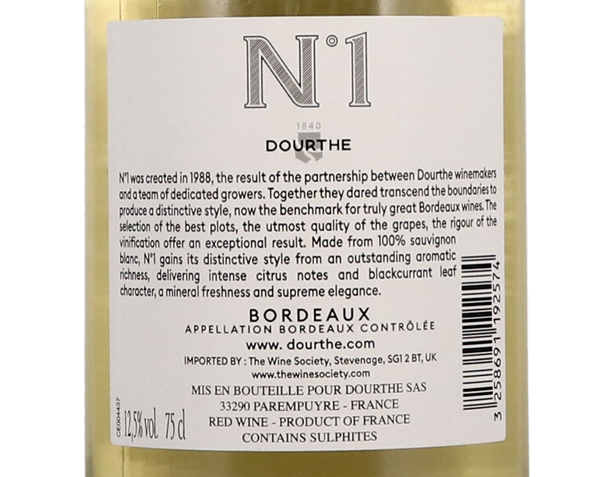 Dourthe No 1 Sauvignon Blanc, Bordeaux 2022