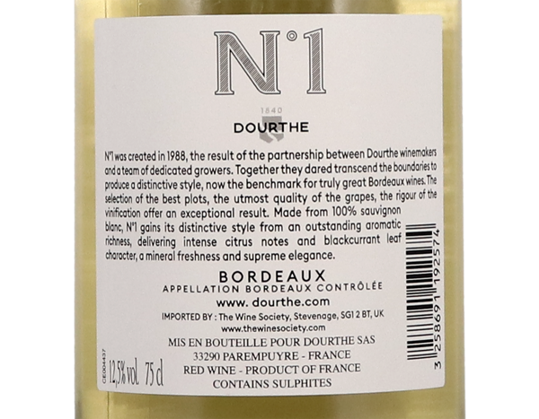 Dourthe No 1 Sauvignon Blanc, Bordeaux 2022