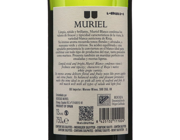 Bodegas Muriel Blanco, Rioja 2022