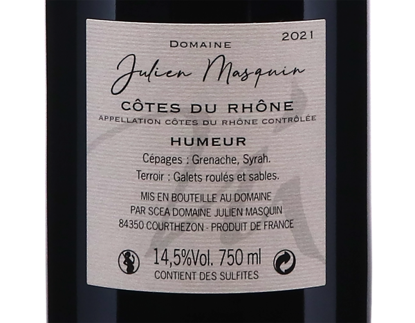 Côtes-du-Rhône, Julien Masquin 2021