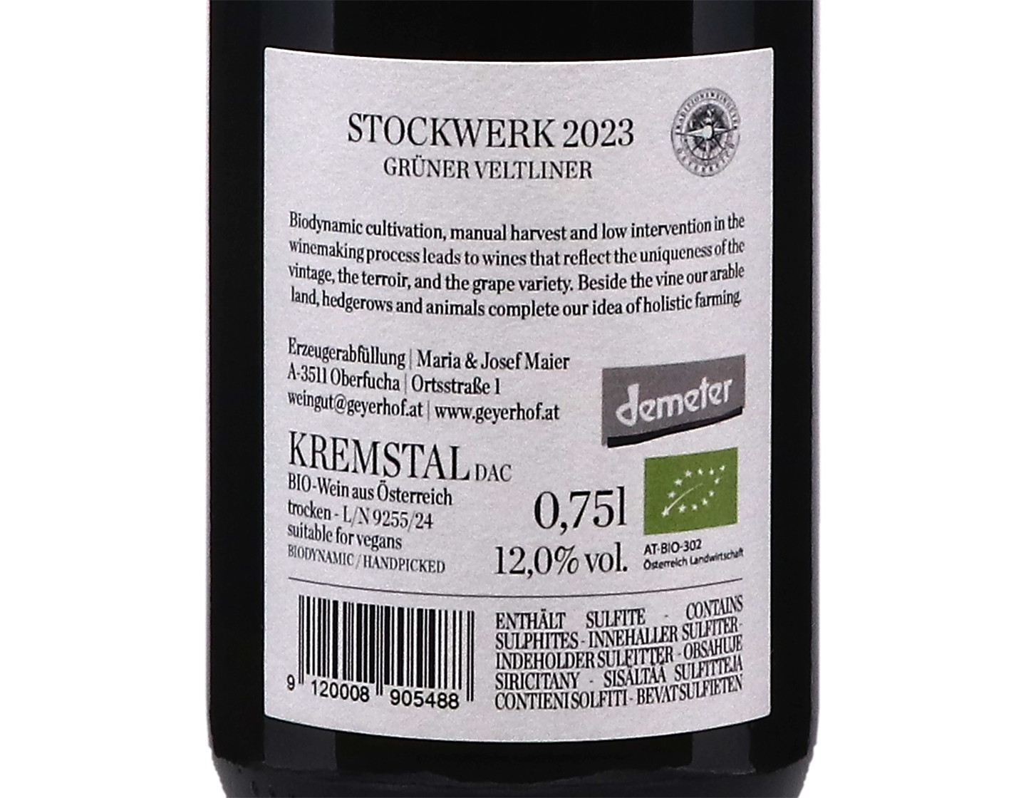 Geyerhof StockWerk Grüner Veltliner, Kremstal 2023
