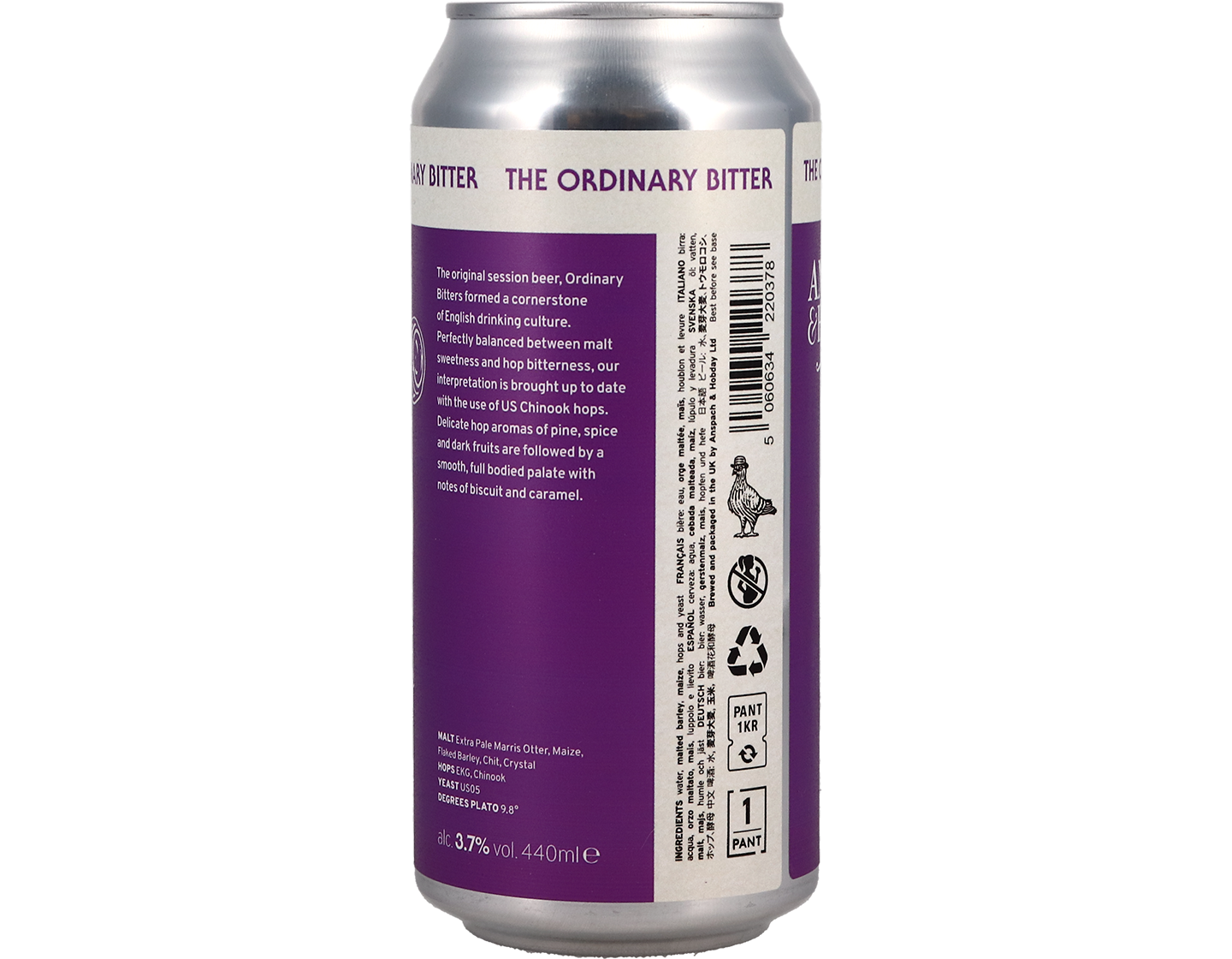 The Ordinary Bitter, Anspach & Hobday, Bermondsey (3.7%, 440 ml)