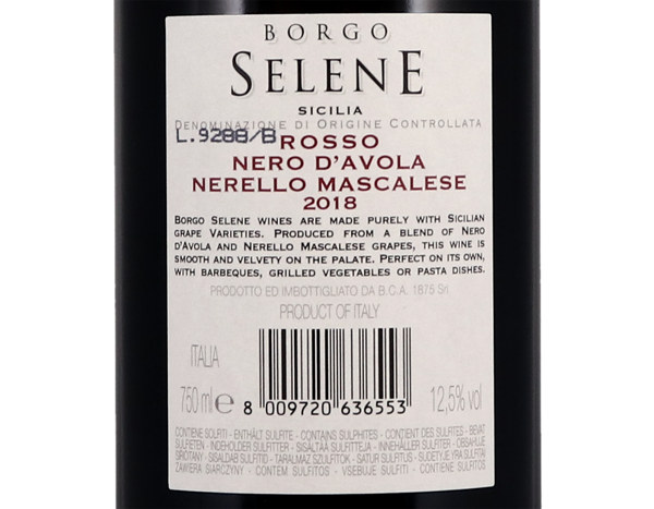 Nero d'Avola Nerello Mascalese, Borgo Selene Sicilia 2018