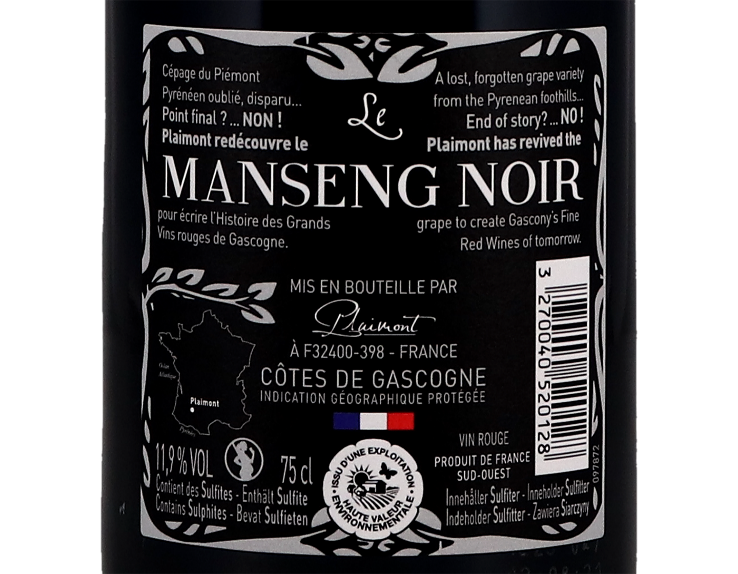 Manseng Noir, Plaimont, 2022