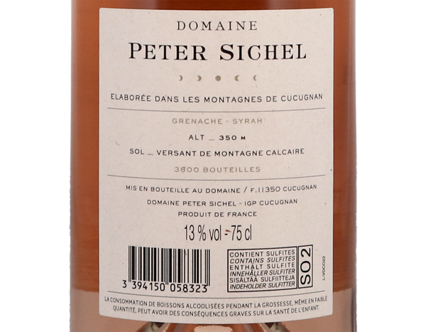 Domaine Peter Sichel Rosé, Pays de Cucugnan 2022