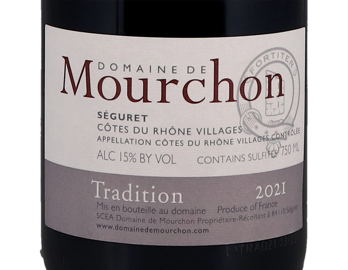 Séguret Côtes-du-Rhône Villages Tradition, Domaine de Mourchon 2021
