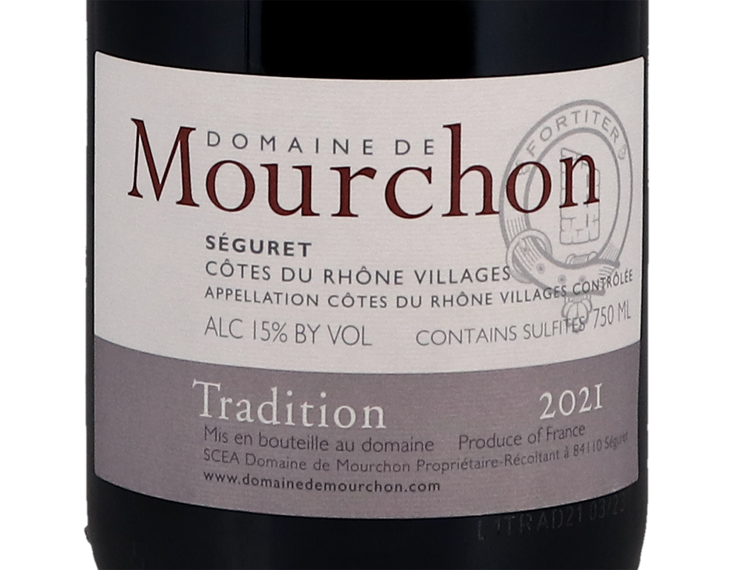 Séguret Côtes-du-Rhône Villages Tradition, Domaine de Mourchon 2021