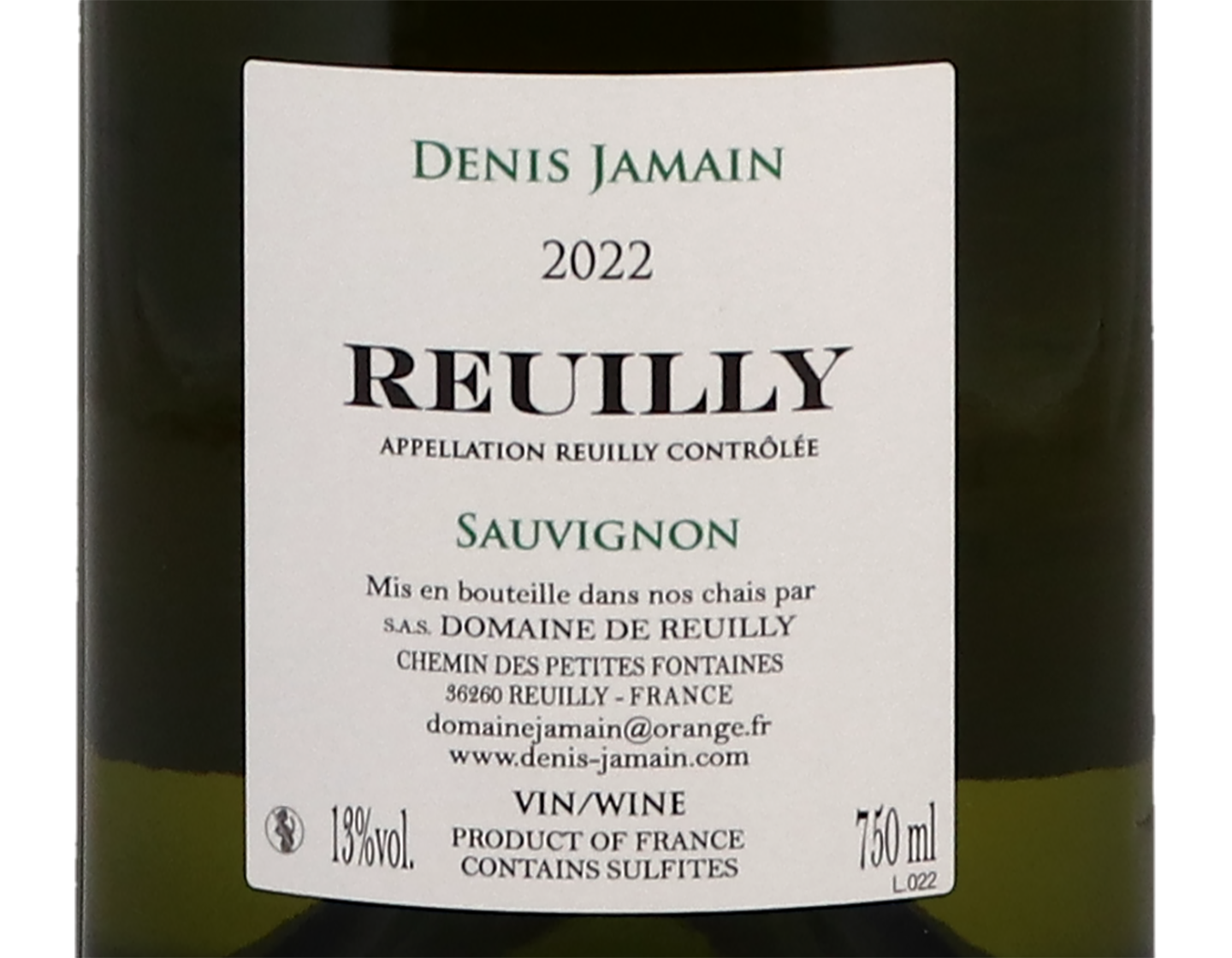 Reuilly Les Pierres Plates, Domaine de Reuilly 2022