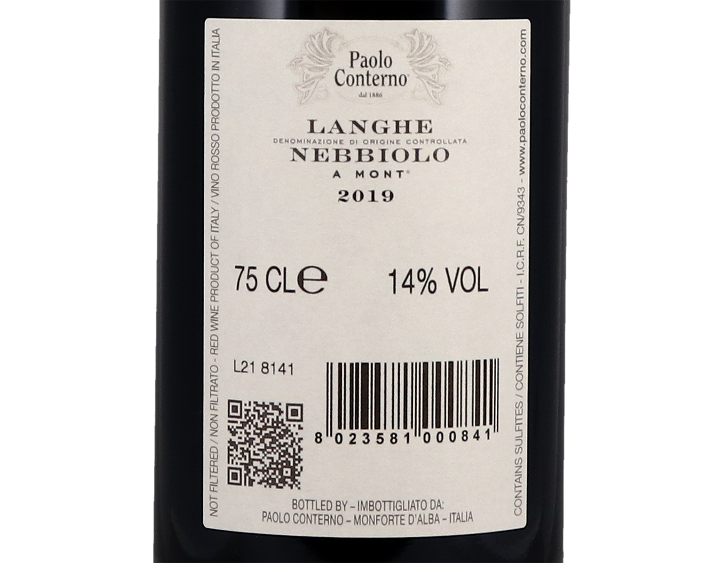 Langhe Nebbiolo A Mont, Paolo Conterno 2019