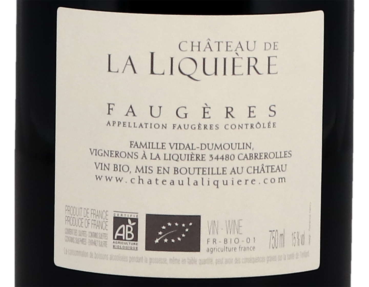 Faugères ‘Nos Racines', Château de la Liquière 2020