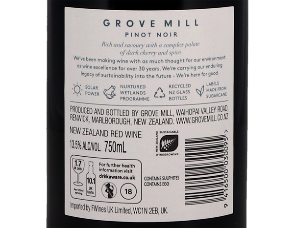 Grove Mill Marlborough Pinot Noir 2022