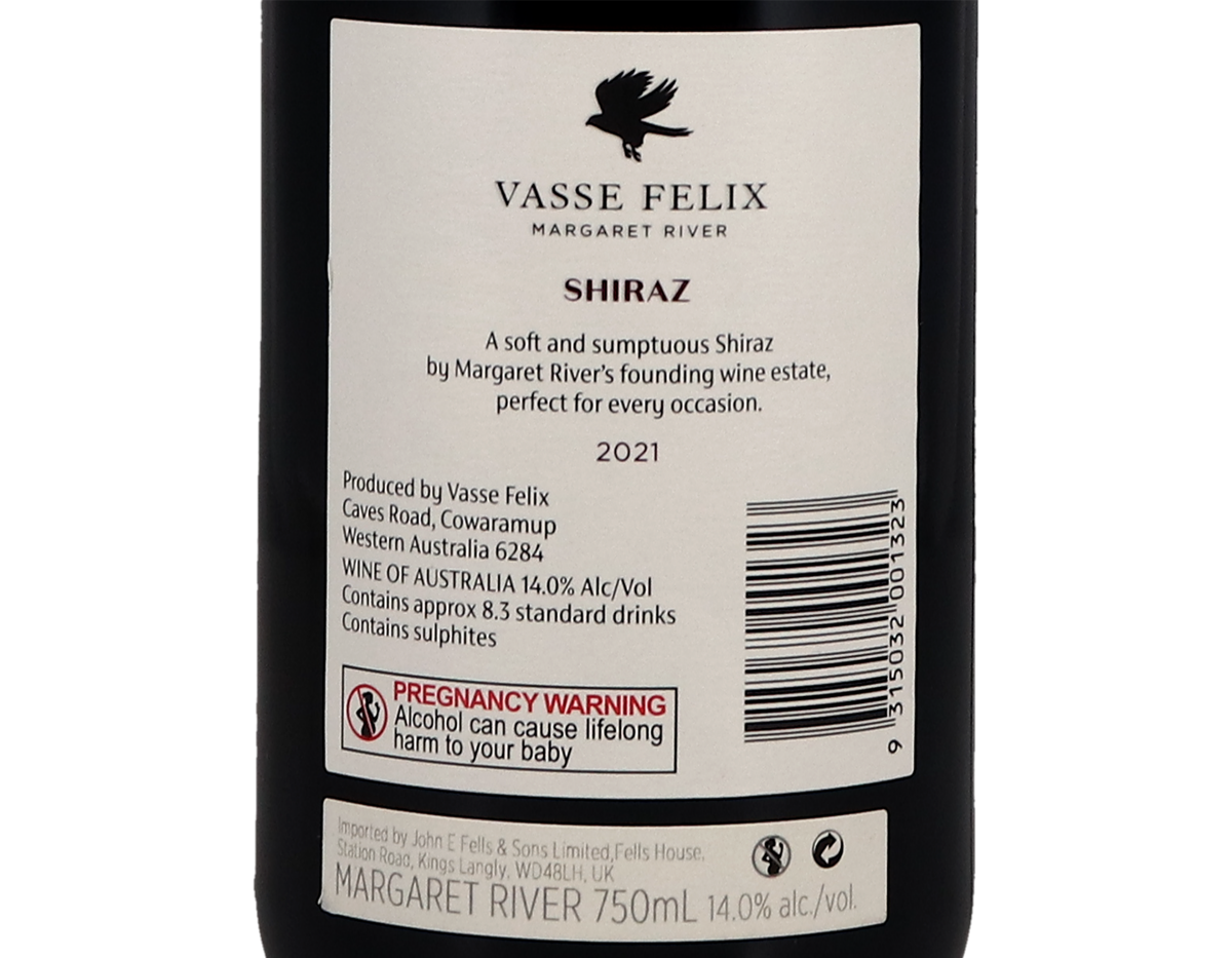 Vasse Felix Classic Dry Red Margaret River Shiraz 2021