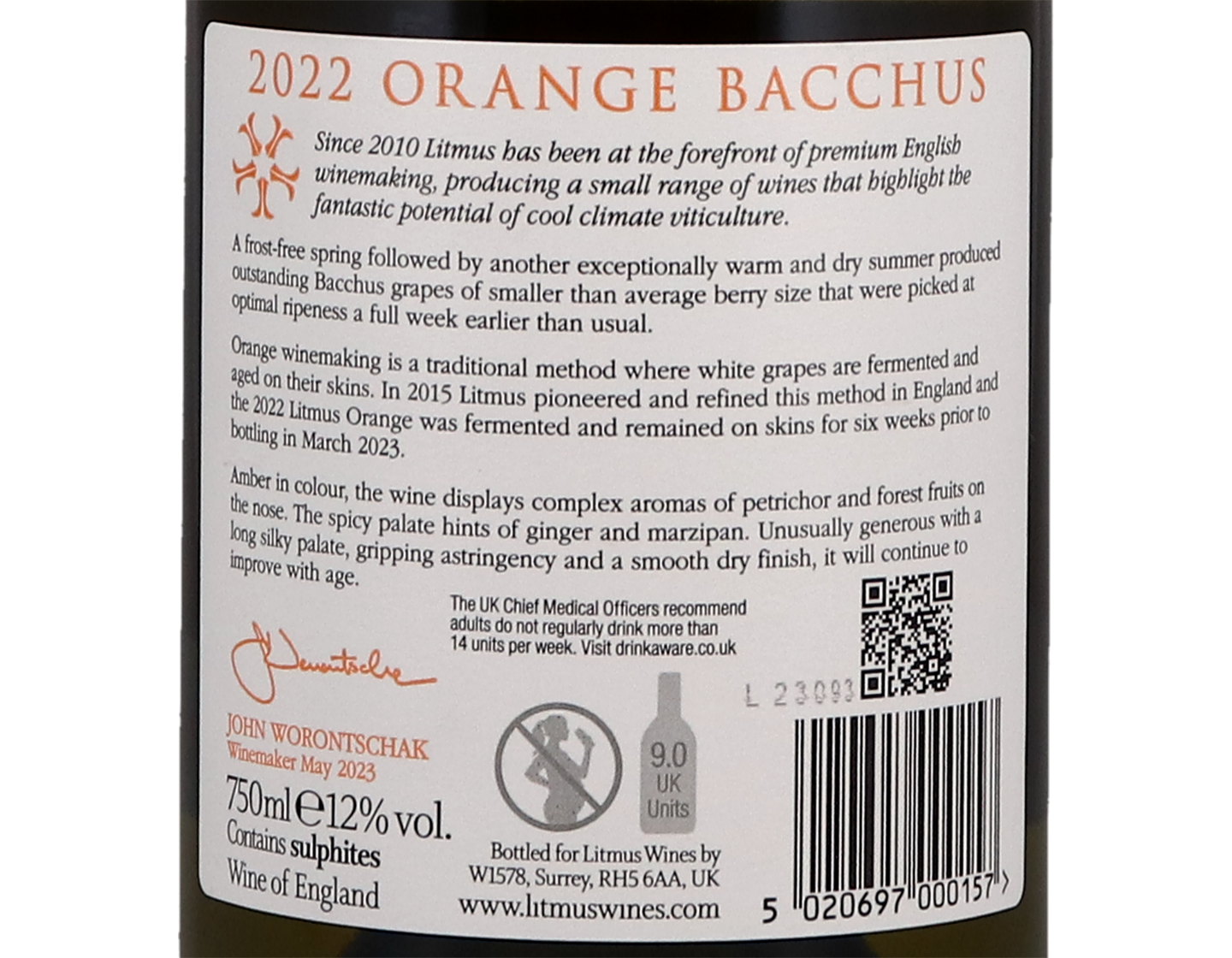 Orange Bacchus, Litmus, Kent 2022