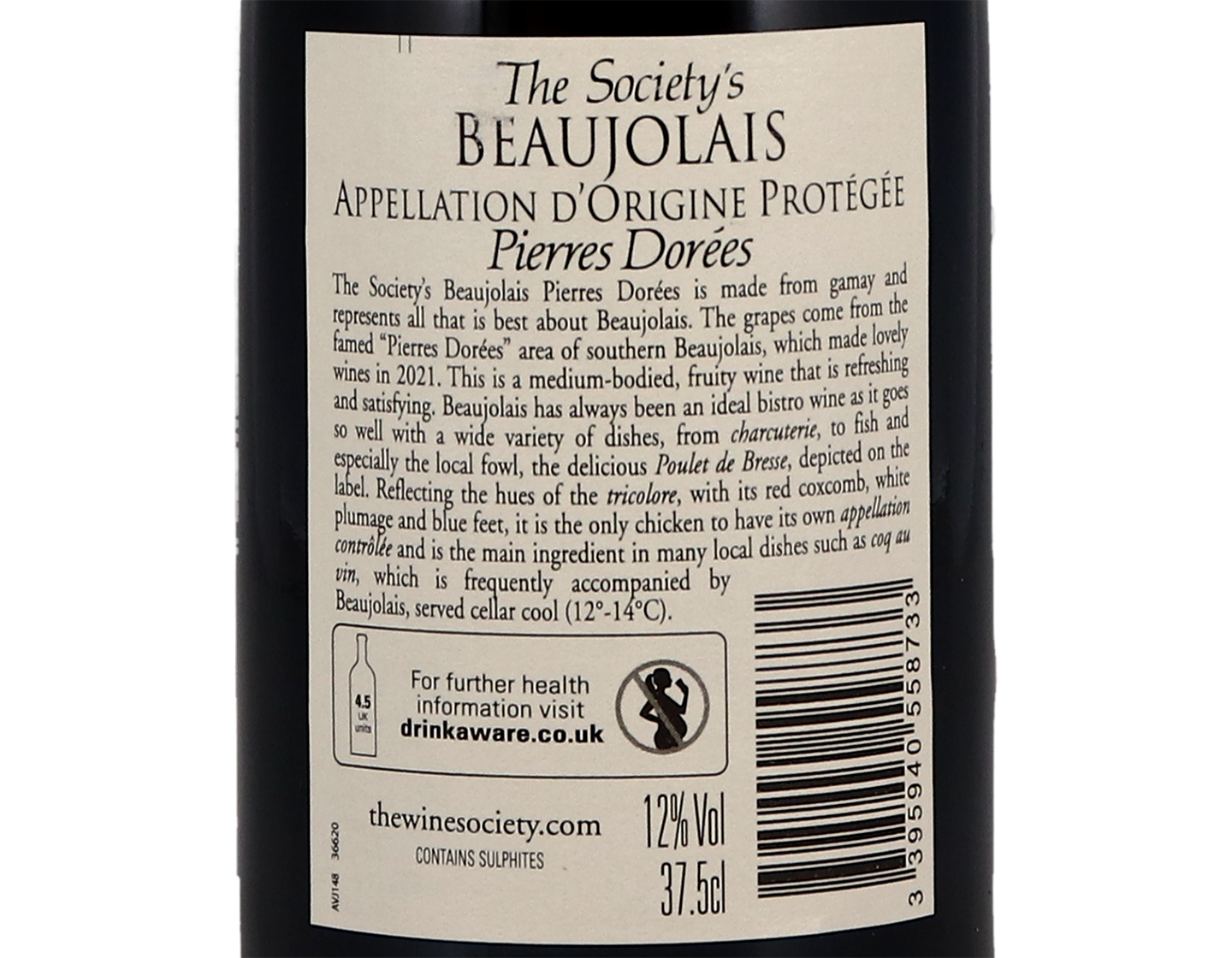 Half bottle of The Society's Beaujolais Pierres Dorées 2021