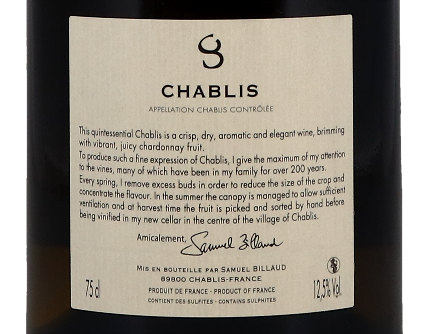 Samuel Billaud, Chablis Les Grands Terroirs 2019