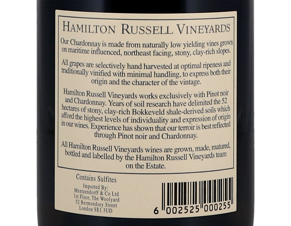 Hamilton Russell Estate Chardonnay, Hemel-en-Aarde Valley 2018