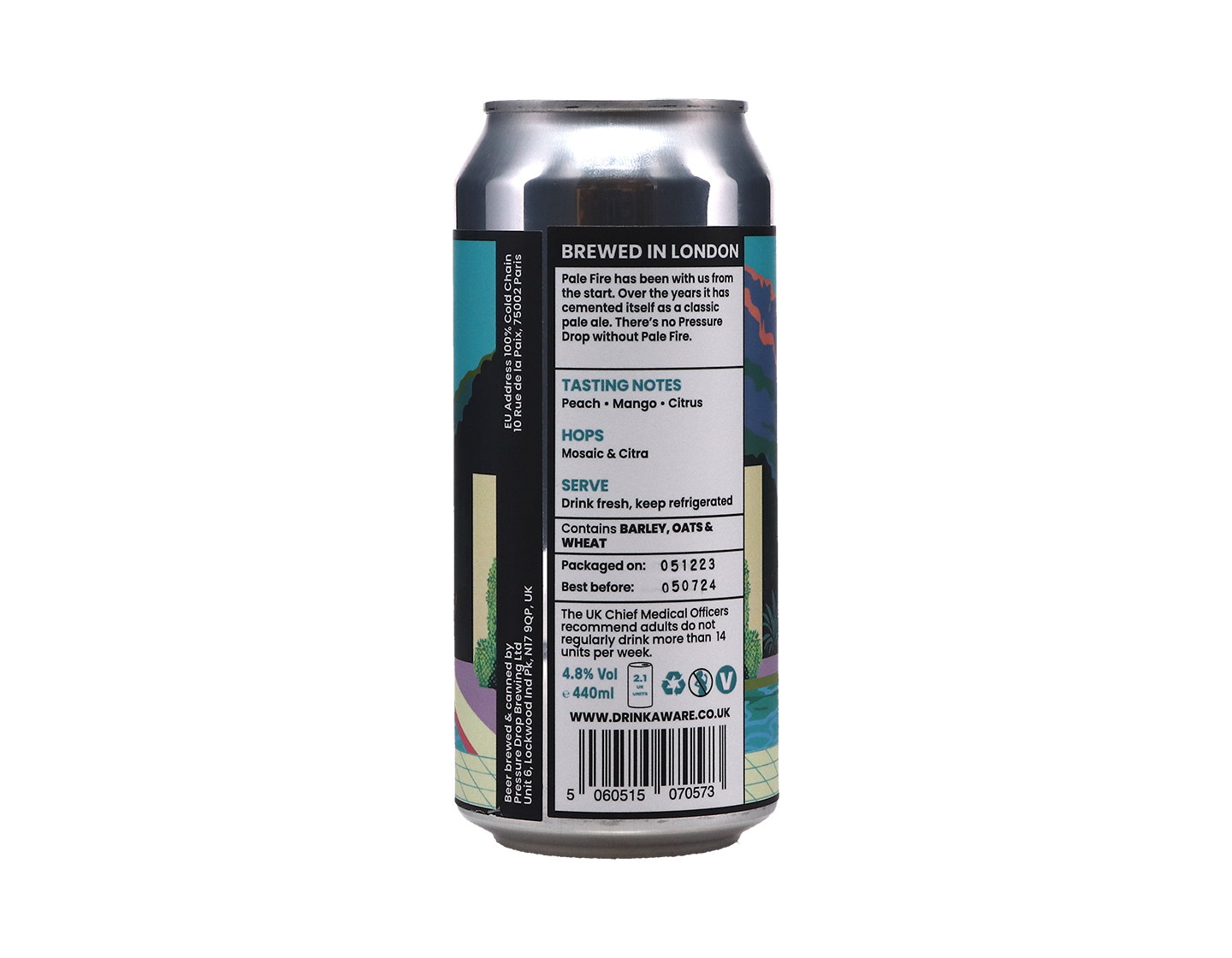 Pale Fire Hazy Pale Ale, Pressure Drop Brewing, London 4.8% 440ml