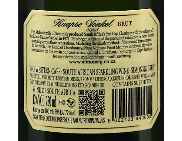 Simonsig Kaapse Vonkel Cap Classique Brut 2023