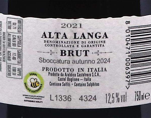 Alta Langa Brut, Araldica 2021