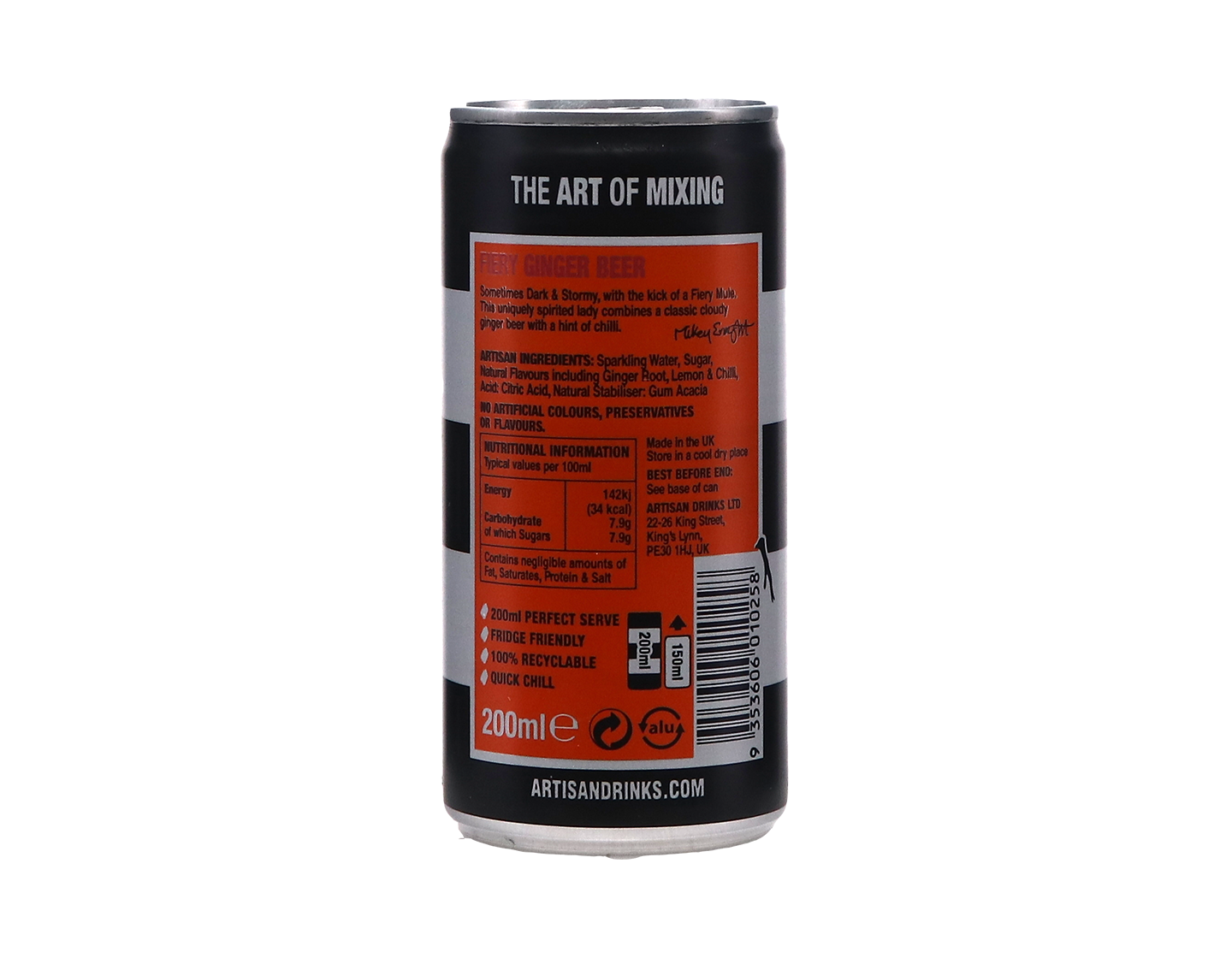The Artisan Drinks Co. Fiery Ginger Beer 20cl