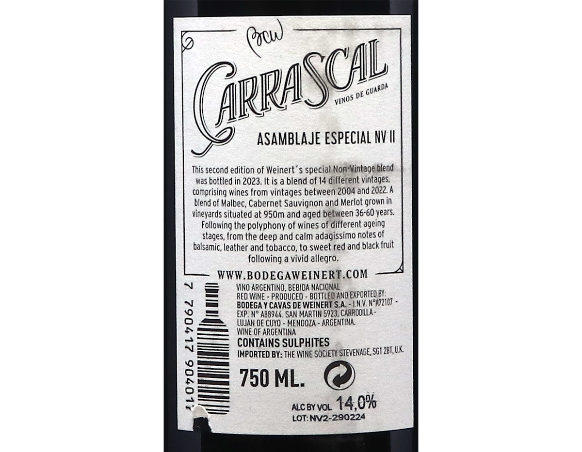 Weinert Carrascal Asamblaje Especial NV No.2