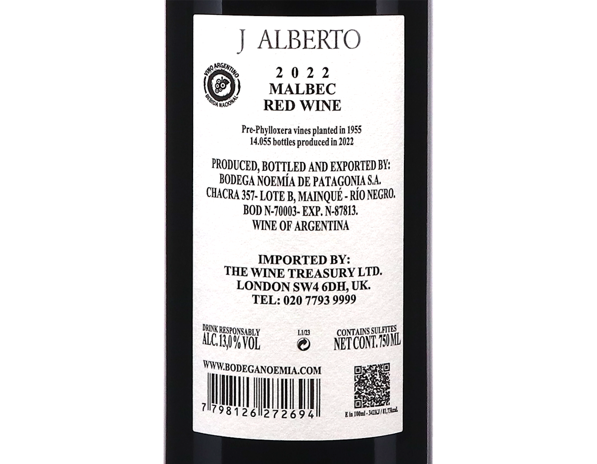 Bodega Noemía, J Alberto Patagonia 2022