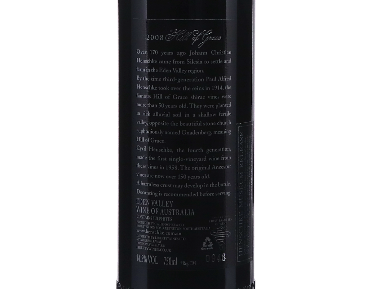 Henschke Hill of Grace Eden Valley Shiraz 2008