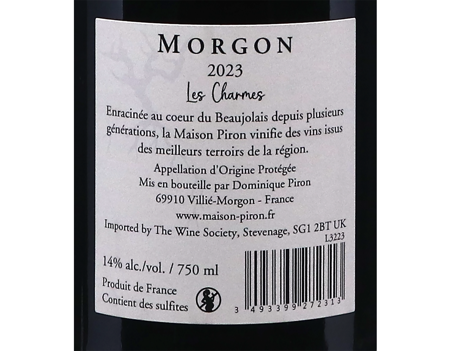 Morgon Les Charmes, Dominique Piron 2023