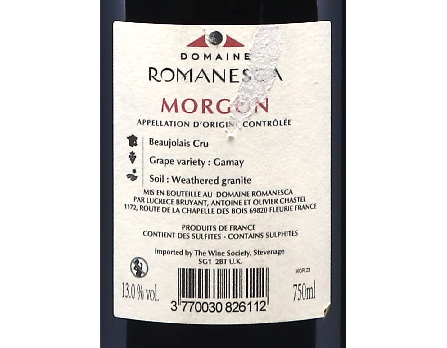 Morgon Château Gaillard, Domaine Romanesca 2023