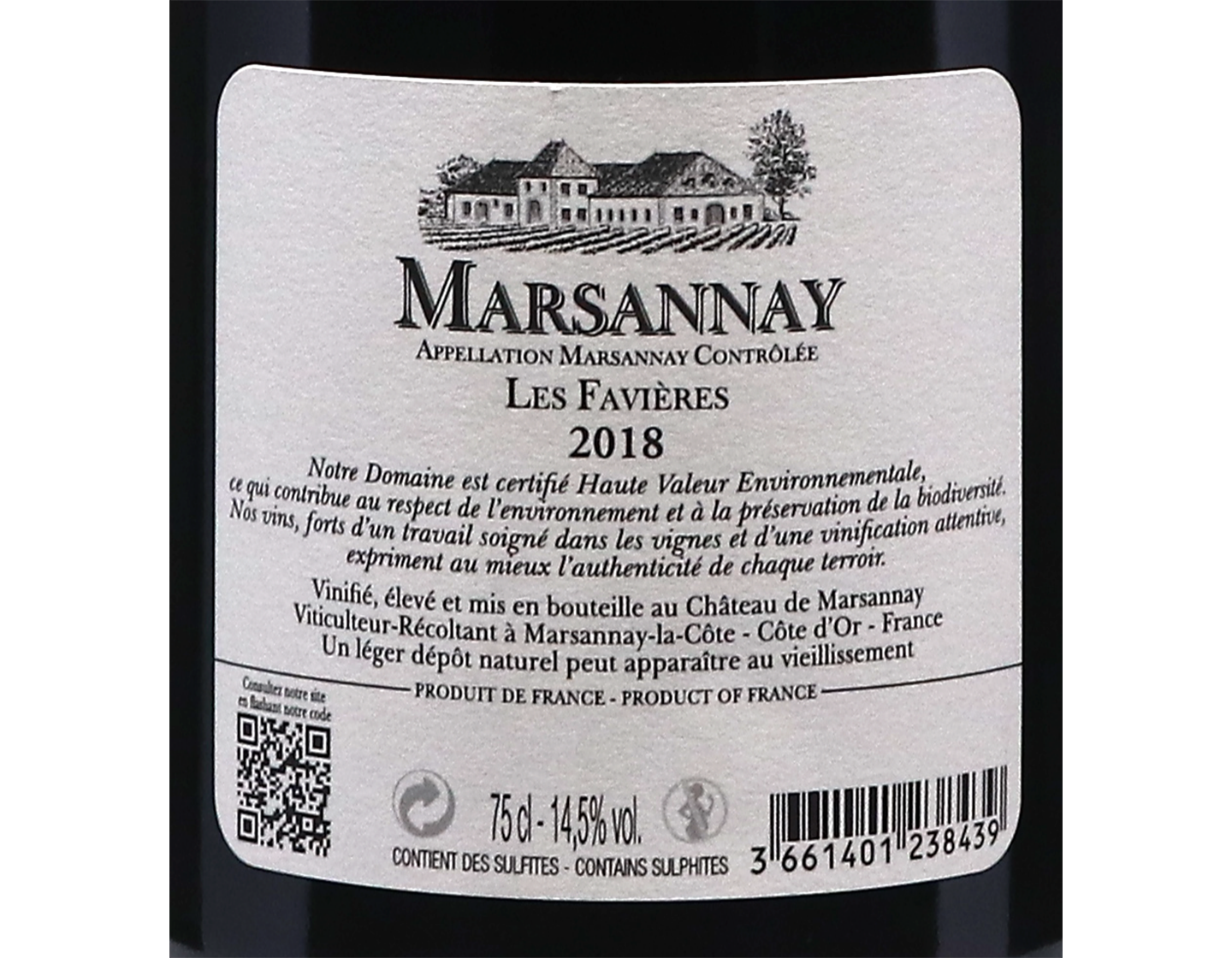 Château de Marsannay, Marsannay Favières 2018