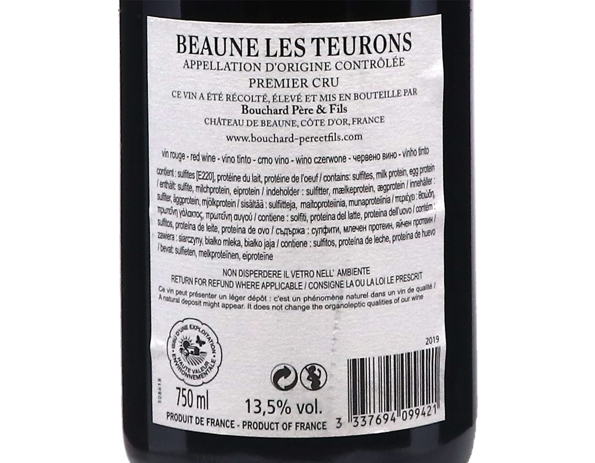 Domaine Bouchard Père et Fils, Beaune Premier Cru Teurons 2019