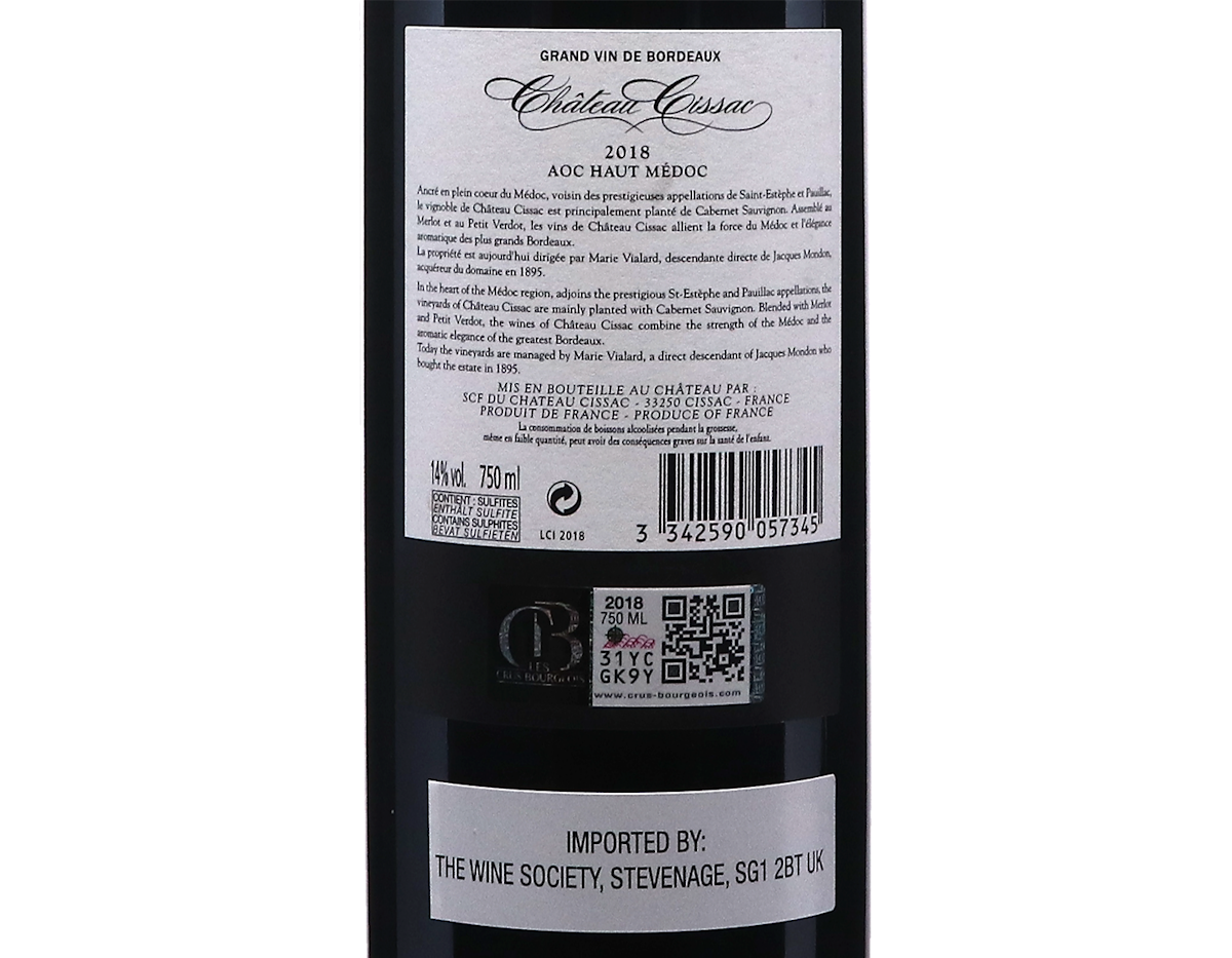 Château Cissac, Haut-Médoc 2018