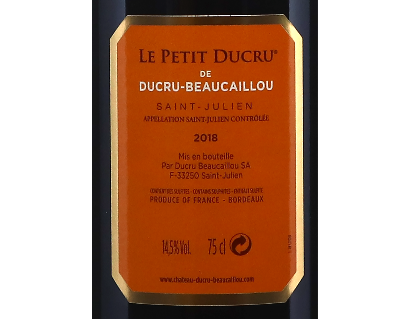 Château Le Petit Ducru de Ducru Beaucaillou, Saint-Julien 2018
