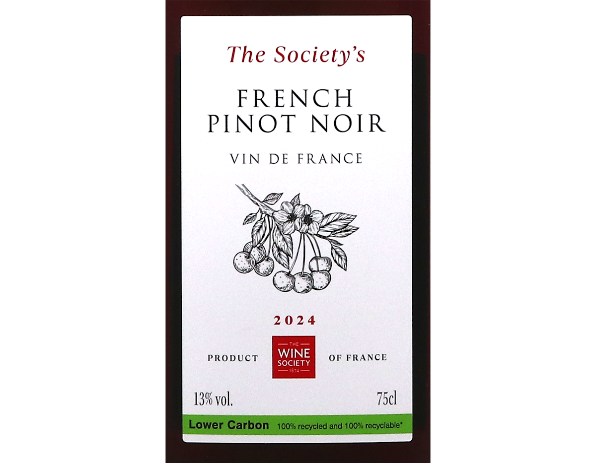 The Society's French Pinot Noir 2024 rPET bottle