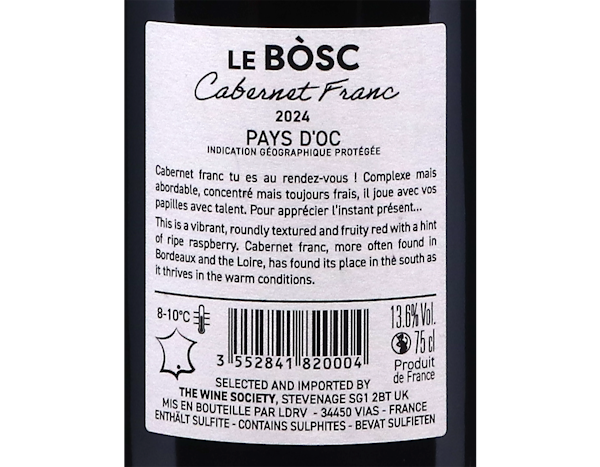 Le Bosc Cabernet Franc, Pays d'Oc 2024