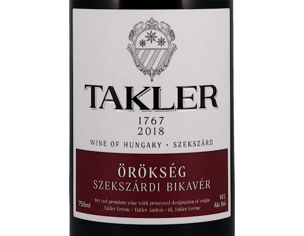 Örökség 'Heritage' Bikavér, Takler 2018