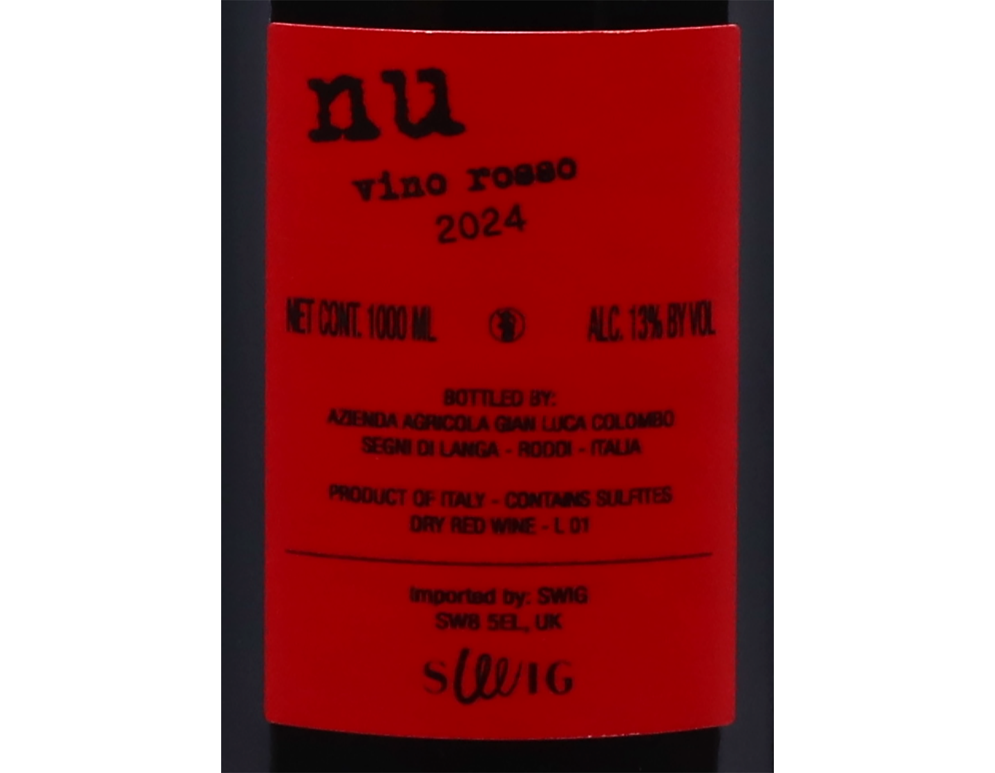 Vino Rosso Nu, Gian Luca Colombo 2024 1L