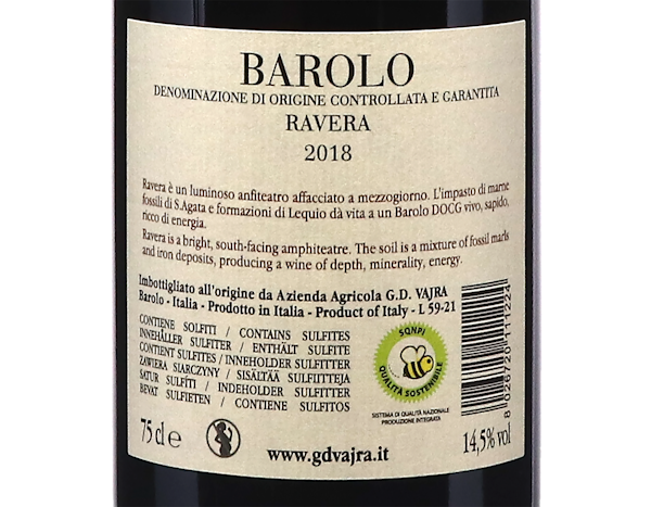 Barolo Ravera, GD Vajra 2018