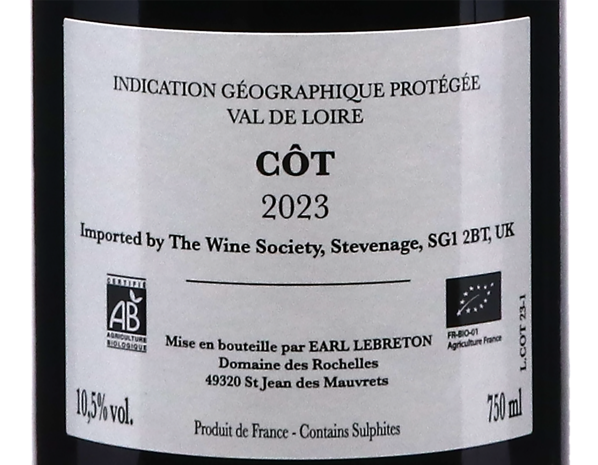 Val de Loire Malbec, Domaine des Rochelles, J. Lebreton 2023