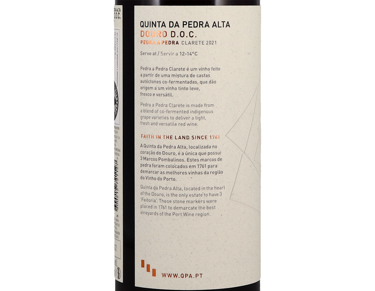 Quinta da Pedra Alta Pedra a Pedra Clarete Douro 2021