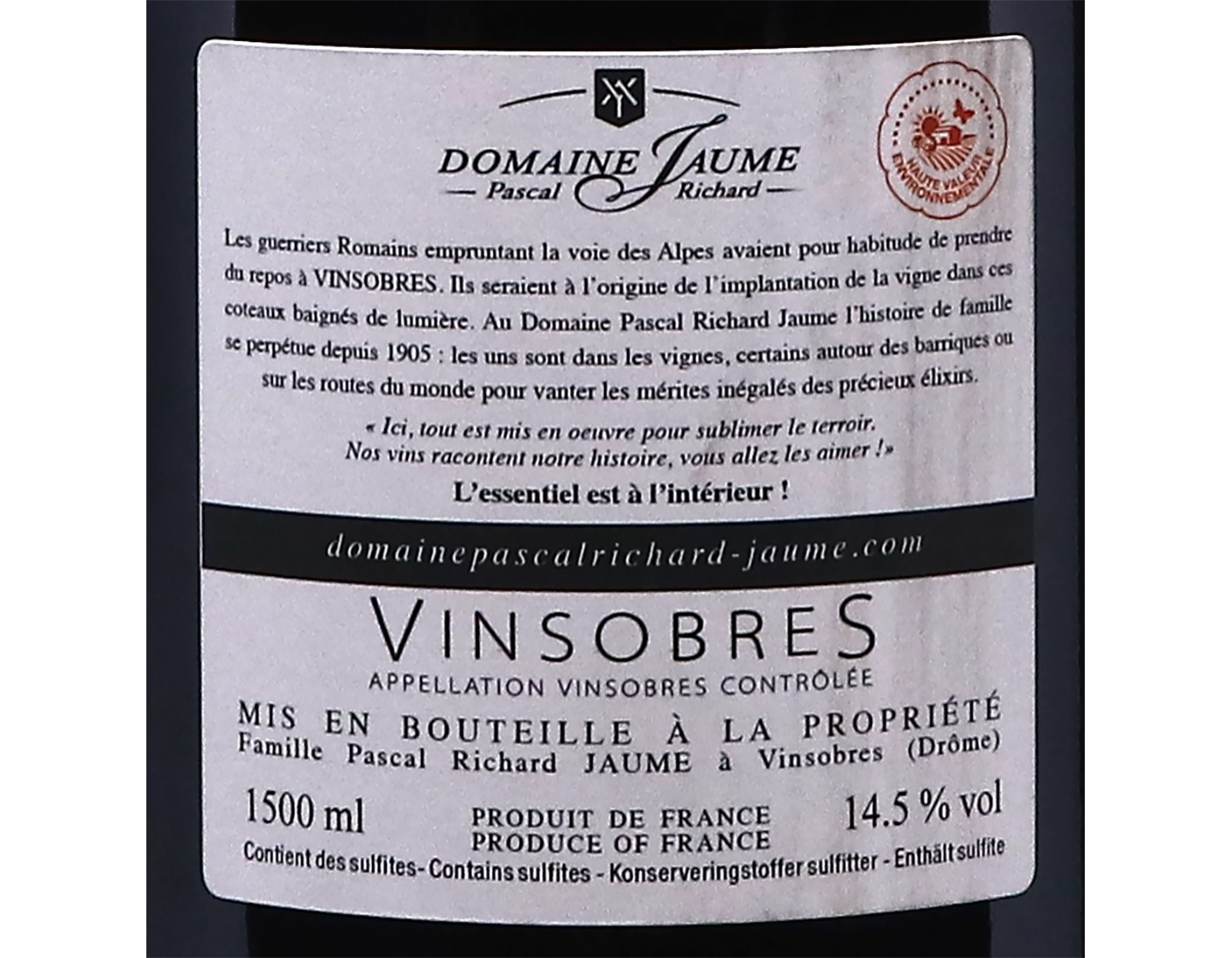 Magnum of Vinsobres Altitude 420, Domaine Jaume 2018