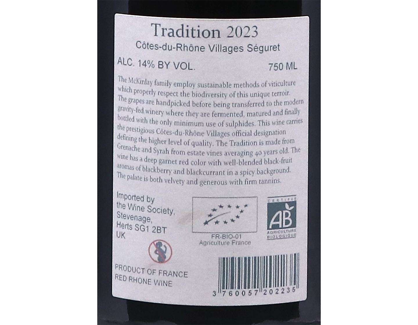 Séguret Côtes-du-Rhône Villages Tradition, Domaine de Mourchon 2023
