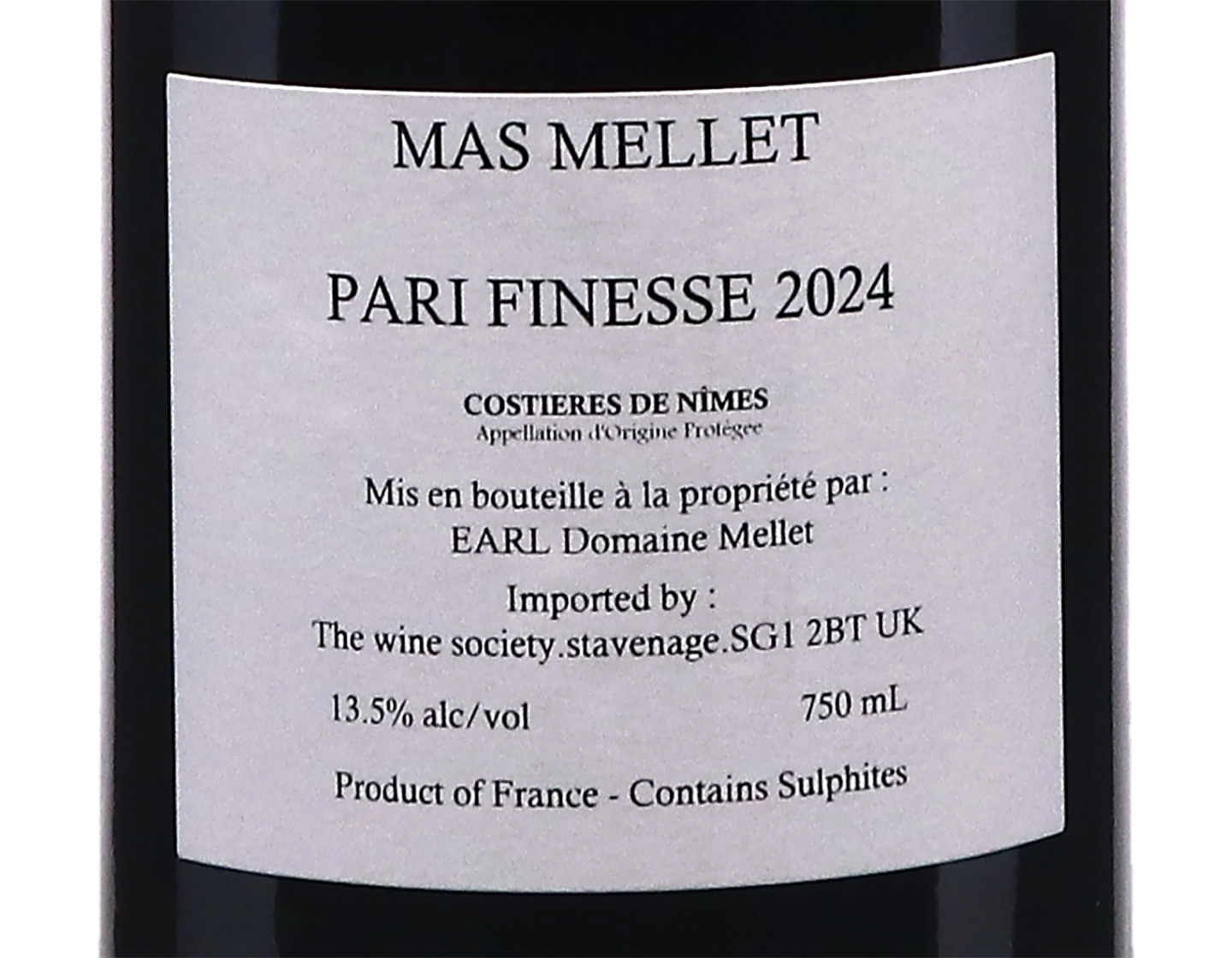 Pari Finesse, Costières de Nïmes, Mas Mellet 2024