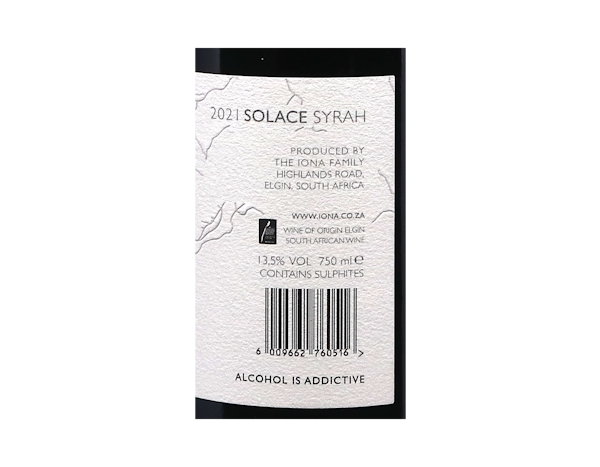 Solace Syrah, Elgin 2021
