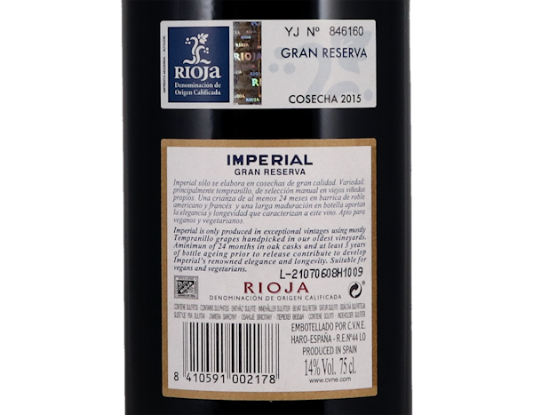 CVNE Imperial Gran Reserva, Rioja 2015