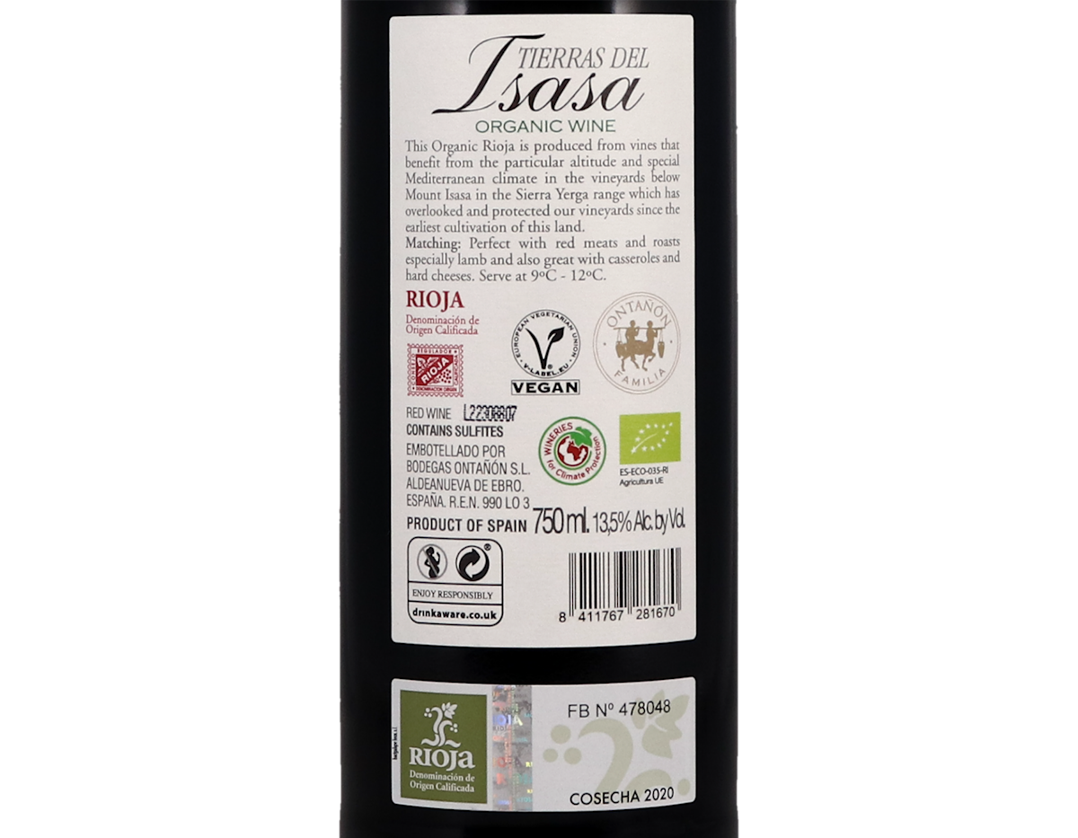 Isasa Rioja 2020 ORGANIC
