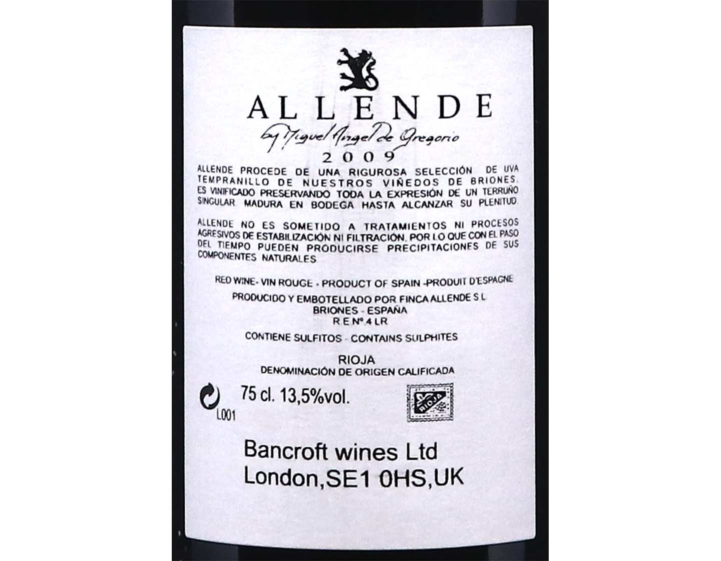 Allende, Rioja 2009