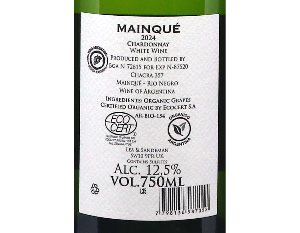 Bodega Chacra, Mainqué Patagonia Chardonnay 2024